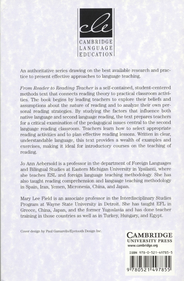 From Reader to Reading Teacher(Issues and Strategies for Second Language Classrooms)