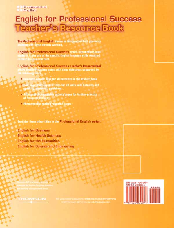 English for Professional Success Teacher's Resource Book