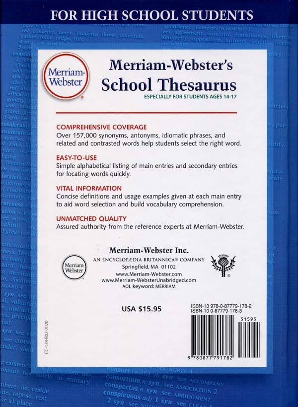 MW's-School Thesaurus