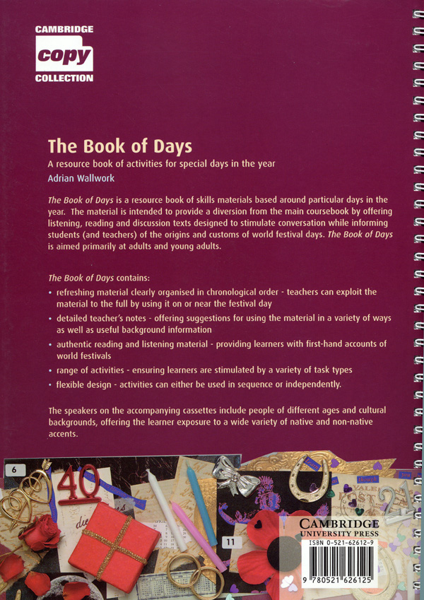 The Book of Days Cambridge Copy Collection