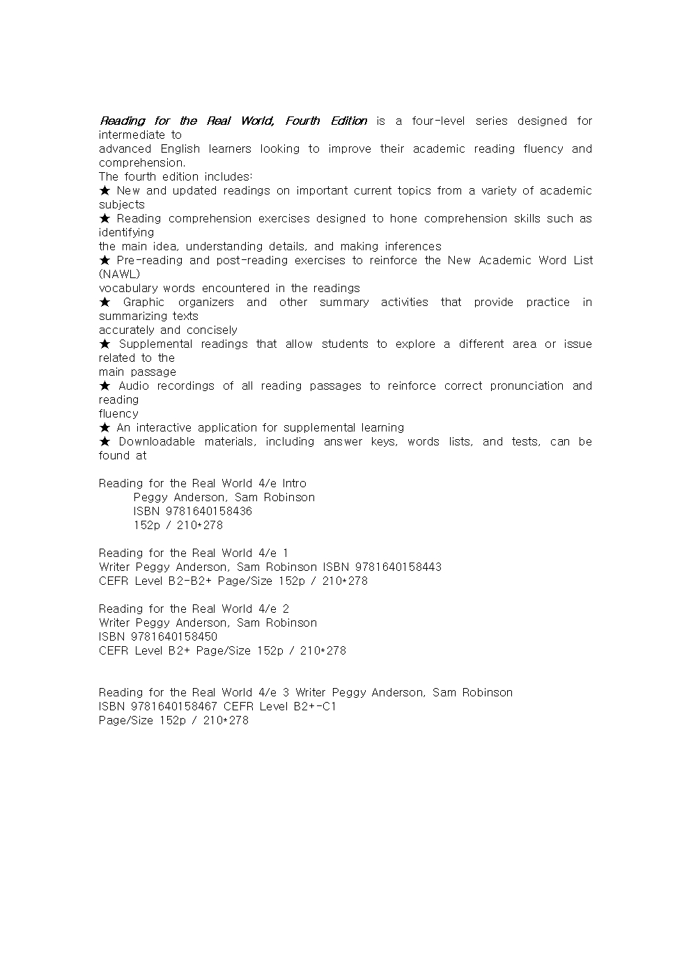 Reading for the Real World(Fourth Edition) 2