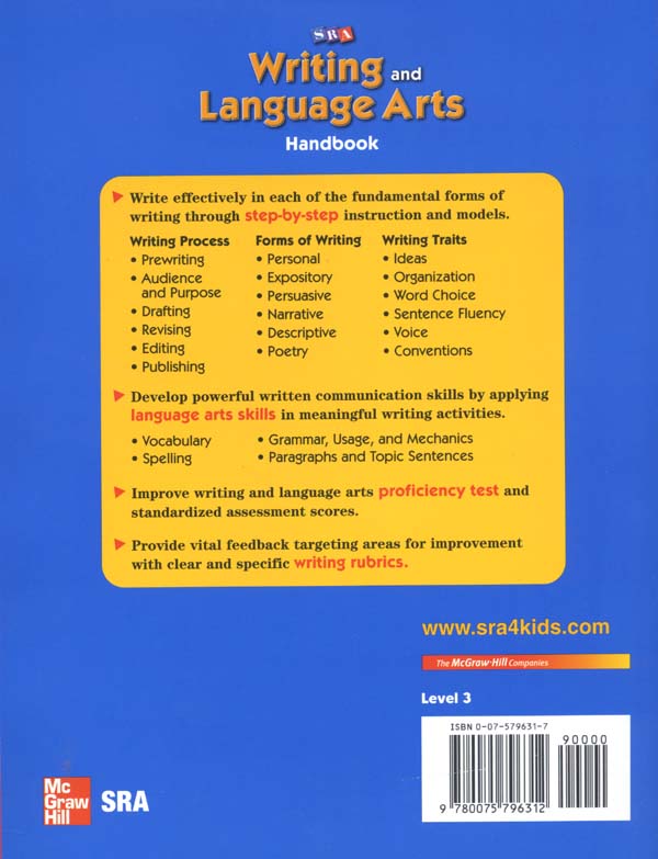 Writing and Language Arts 3 Handbook